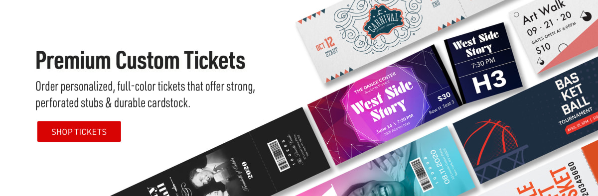 Custom Ticket Printing For Events, Raffles & More | Avery.com