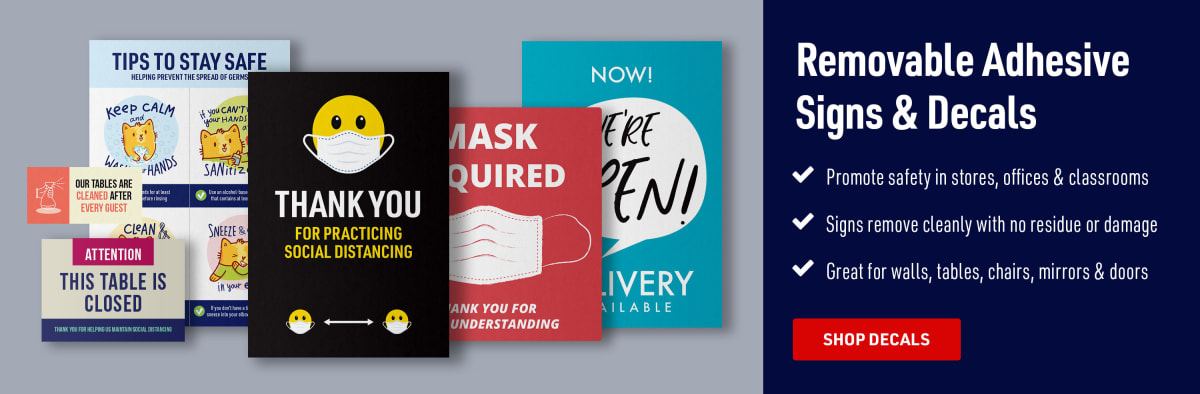 Custom Removable Signs - Walls, Tables, Chairs | Avery.com