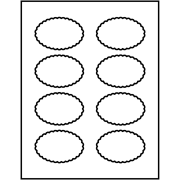 Template for Avery Presta® 94060 Oval Scalloped Labels 2" x 3" | Avery.com