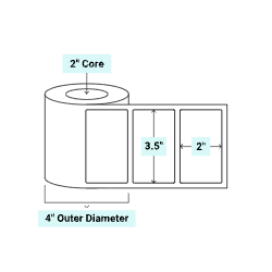 3-1/2" x 2" Printable Labels - By the roll in 4 Materials | Avery