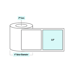 3-1/2" x 3-1/2" Printable Labels - By the roll in 4 Materials | Avery
