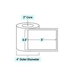 3-1/2" x 5" Printable Labels - By the roll in 4 Materials | Avery