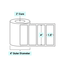 4" x 1-1/2" Printable Labels - By the roll in 4 Materials | Avery