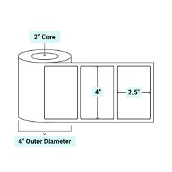 4" x 2-1/2" Printable Labels - By the roll in 4 Materials | Avery