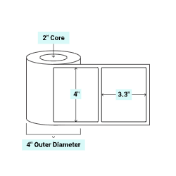 4" x 3-1/3" Printable Labels - By the roll in 4 Materials | Avery