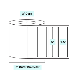 5" x 1-1/2" Printable Labels - By the roll in 4 Materials | Avery
