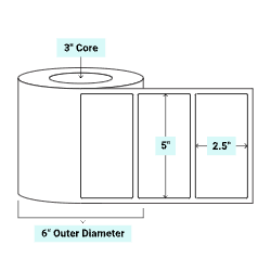 5" x 2-1/2" Printable Labels - By the roll in 4 Materials | Avery