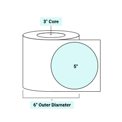 5" diameter Printable Labels - By the roll in 4 Materials | Avery