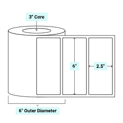 6" x 2-1/2" Printable Labels - By the roll in 4 Materials | Avery