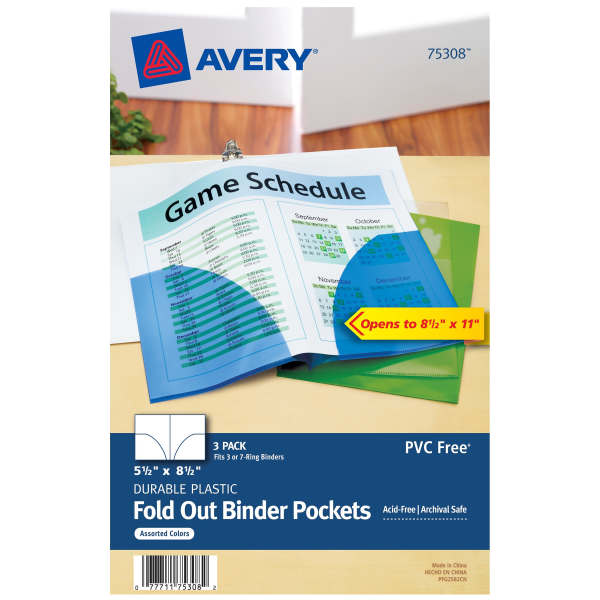 Mini Full-Sheet Binder Pockets 75308 | Avery.com