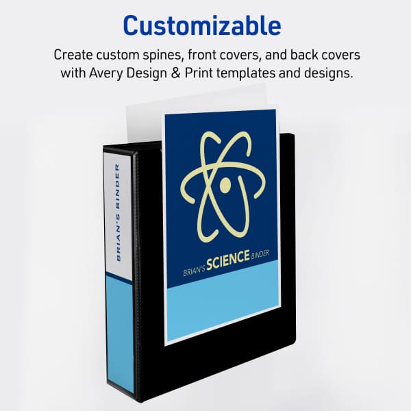 2 Inch Durable View 3 Ring Binders, Black, 12-Pack 17579 | Avery