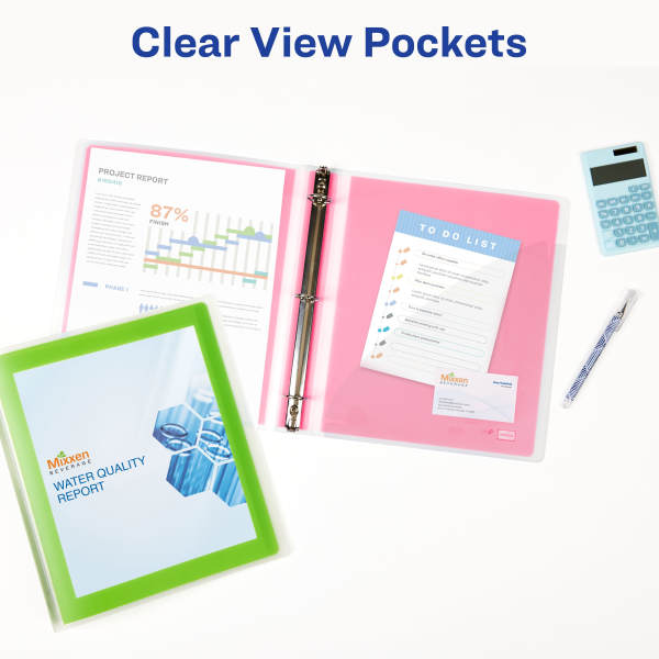 Avery® Flexi-View® 3 Ring Binder, 1" Round Rings, 175-Sheet Capacity ...