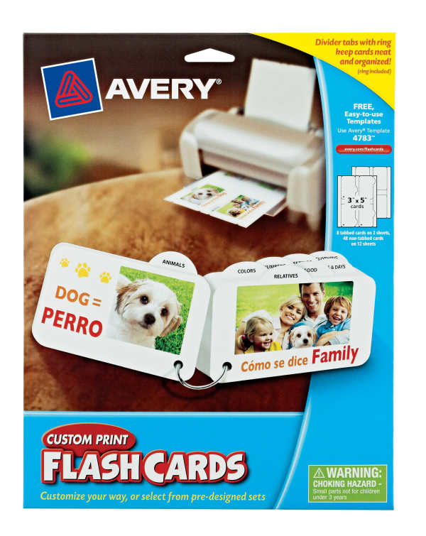 Avery Custom Print Flash Cards 3" x 5", 56 Cards (4783) | Avery.com