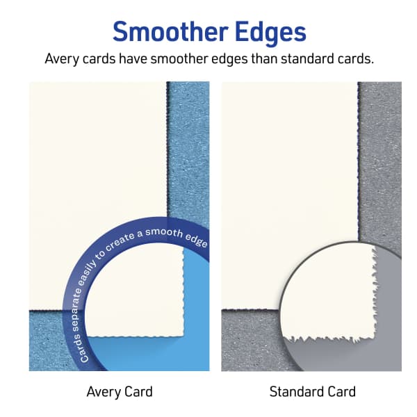 Avery® Textured Place Cards with Sure Feed® Technology, 1-7/16" x 3-3/4 ...