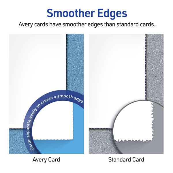 Avery® Print-to-the-Edge Tent Cards with Sure Feed® Technology, 2" x 3 ...