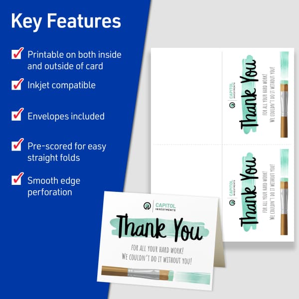 Note Cards with Envelopes, Matte White 8315 | Avery.com