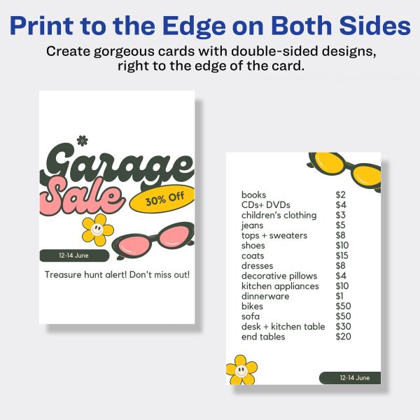 Postcards with Sure Feed®, 4" x 6", Matte White 8386 | Avery.com