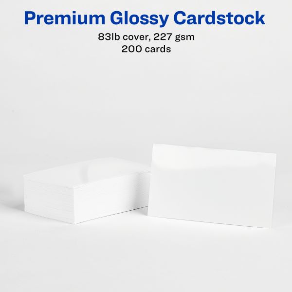 Clean Edge(R) Business Cards, Glossy White 8859 | Avery.com