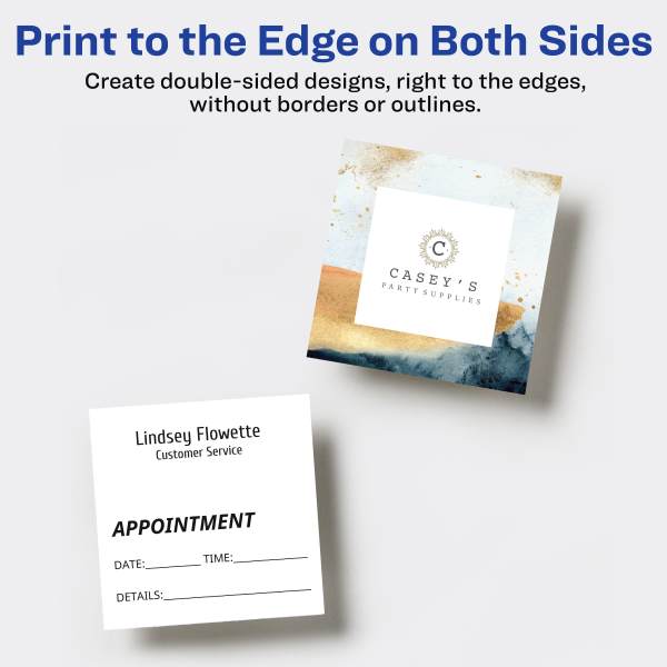 Square Cards, 3" x 3", White 35006 | Avery.com