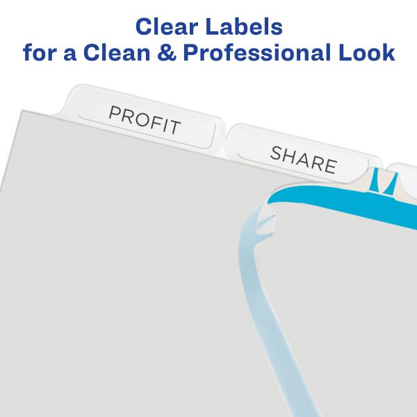 Avery Print & Apply Plastic Dividers 5 Sets (12449) | Avery.com