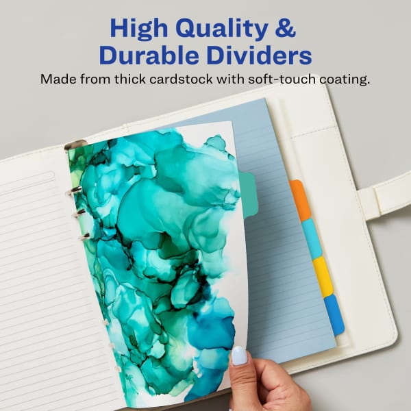 Avery® Planner Dividers, 6-Tab Set, A5 Planner Size, Amy Tangerine ...
