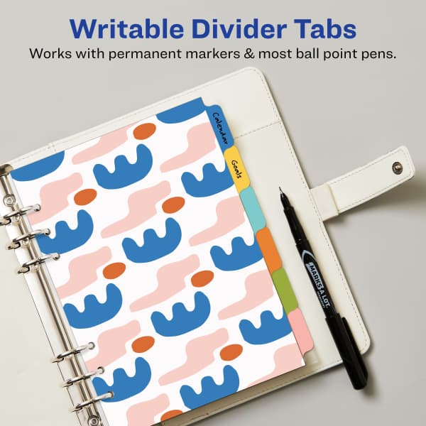 Planner Dividers, 6 Tabs, "Geo" Design 25448 | Avery