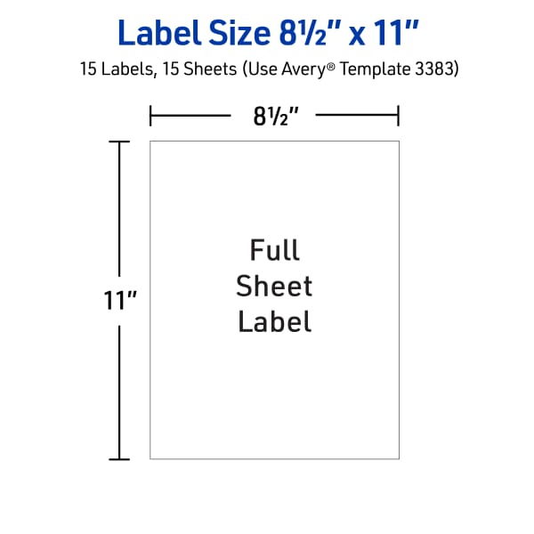 Avery Sticker Paper, Matte White, Repositionable 3383 | Avery.com