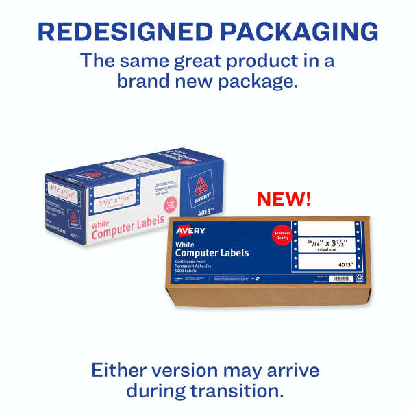 Dot Matrix Labels, 15/16" x 3-1/2", 5,000 Total 4013 | Avery.com