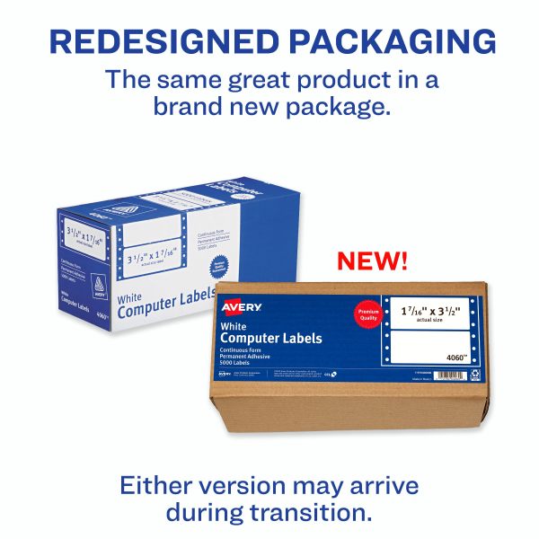 Dot Matrix Labels, 1-7/16" x 3-1/2", 5,000 Total 4060 | Avery.com