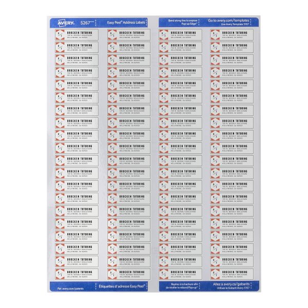 Easy Peel® Return Address Labels with Sure Feed 5267 | Avery.com