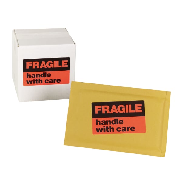 Avery® Fragile Labels, 3" x 5", Non-Printable, 40 Shipping Labels Total ...