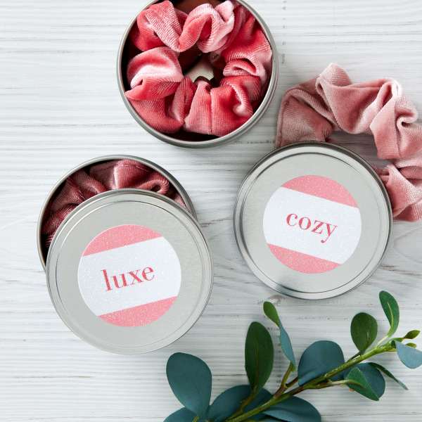 Avery® Luxe Collection™ Glitter Stickers, 2" Diameter, Mess-Free White ...