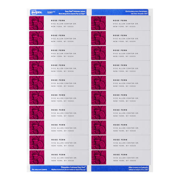 Avery Easy Peel Address Labels 1" x 4"000 Labels (5961) | Avery.com