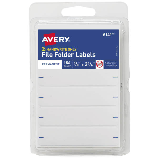 File Folder Labels, 5/8" x 2-3/4", 156 Total 6141 | Avery.com