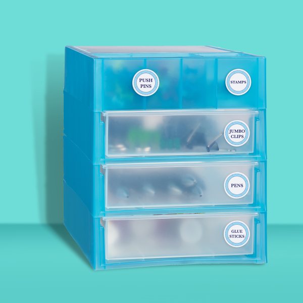 White Removable Labels with Sure Feed, 1" 6450 | Avery