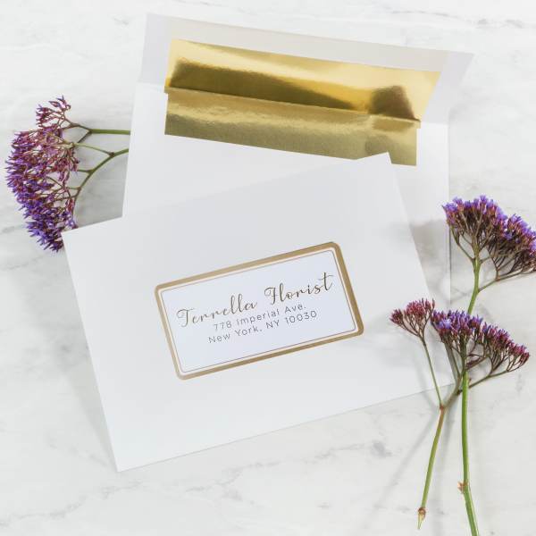 Metallic Gold Border Labels, 2" x 4" 6506 | Avery.com