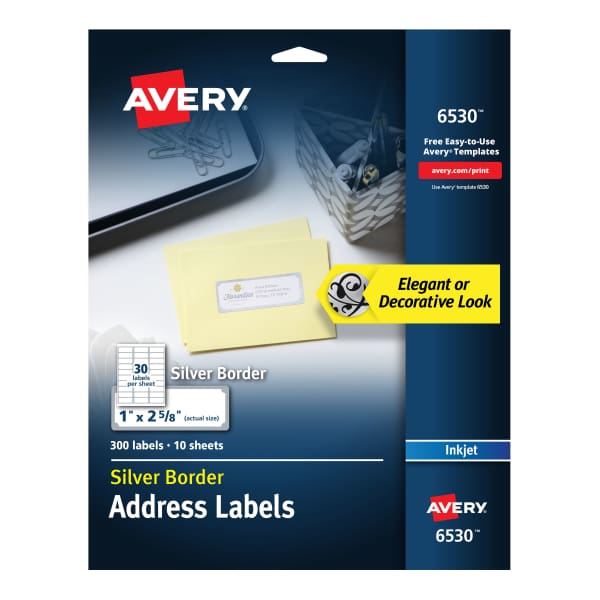 Address Labels with Silver Border 6530 | Avery.com