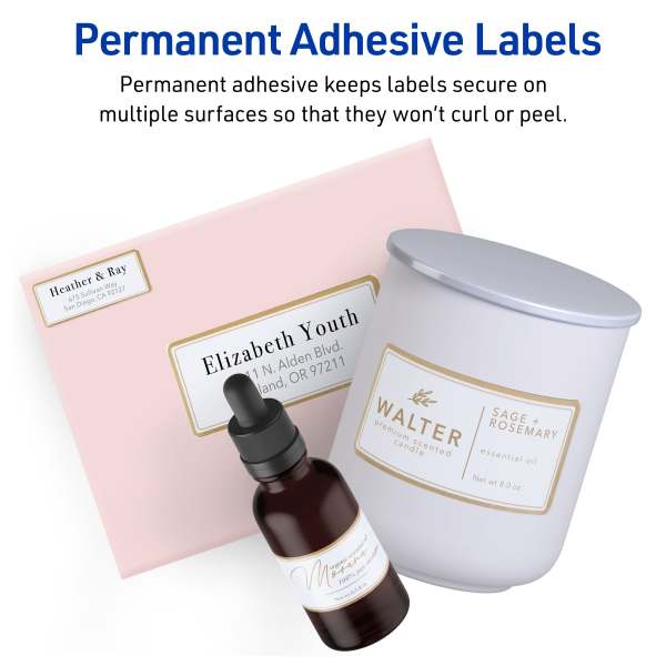 Metallic Gold Border Labels, 2" x 4" 6541 | Avery.com