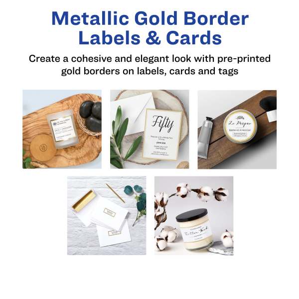 Round Labels with Gold Borders, 3" x 3" 6544 | Avery.com | Avery