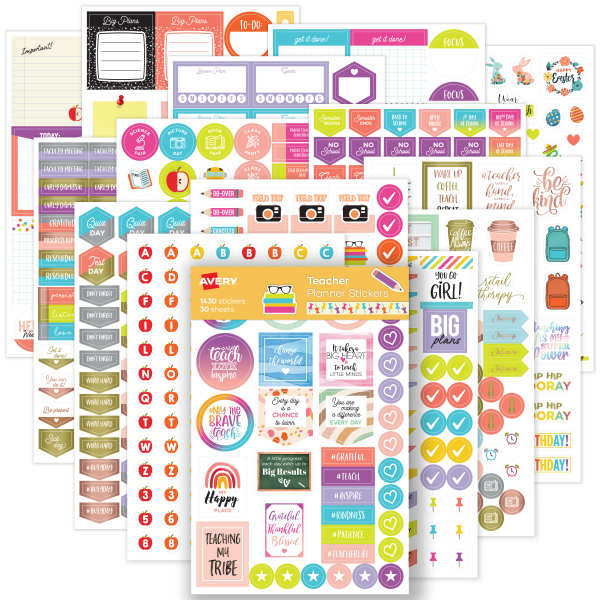 Teacher Planner Sticker Pack 6781 | Avery.com