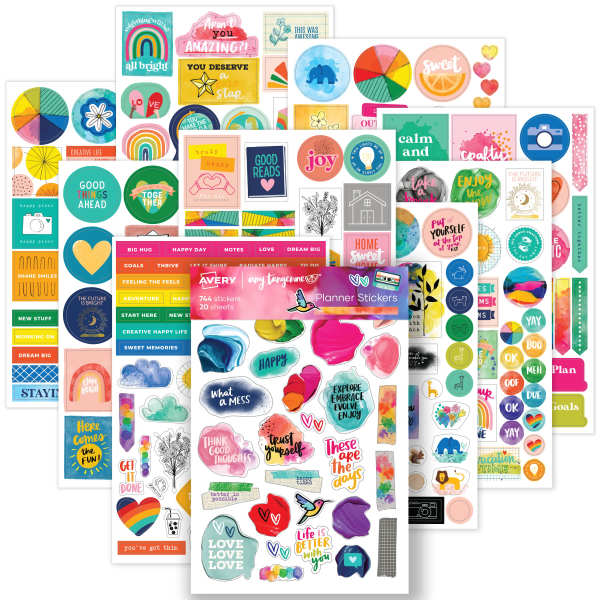 Avery + Amy Tangerine® Designer Collection Planner Stickers 6782 ...