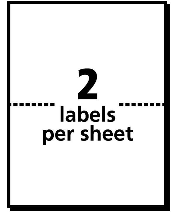 Avery® TrueBlock® Half-Sheet Shipping Labels, 5-1/2" x 8-1/2", White ...