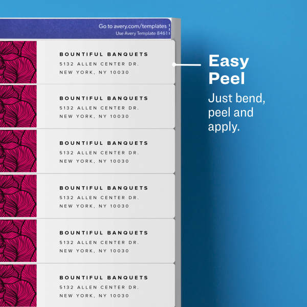 Avery Easy Peel Address Labels 1" x 4" 2000 Labels (8461) | Avery.com