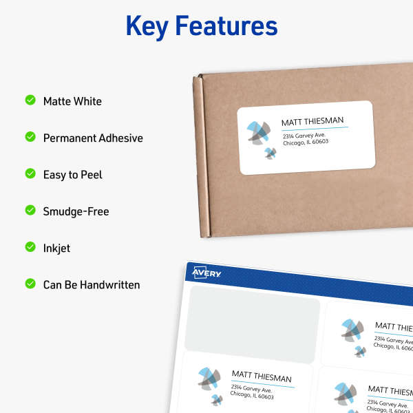 Shipping Labels with Sure Feed®, 2" x 4", White 8463 | Avery.com