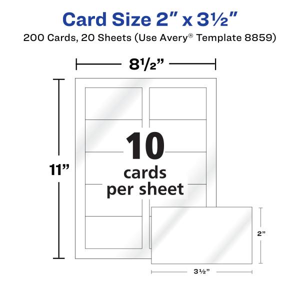 Clean Edge(R) Business Cards, Glossy White 8859 | Avery.com