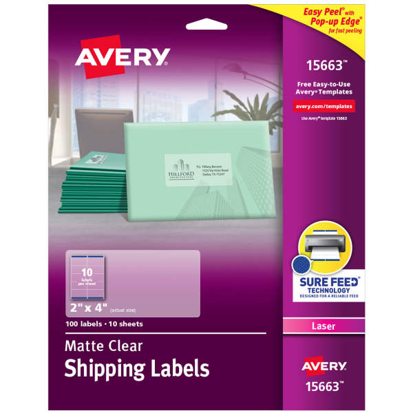 Easy Peel® Shipping Labels with Sure Feed™ 15663 | Avery.com