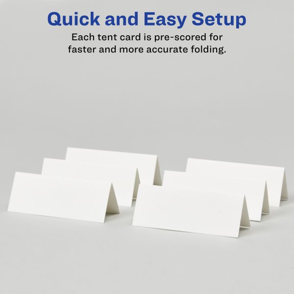 Avery® Textured Place Cards with Sure Feed® Technology, 1-7/16" x 3-3/4 ...