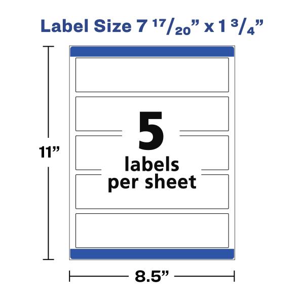 7-17/20" x 1-3/4" Wraparound Labels, White 22838 | Avery.com