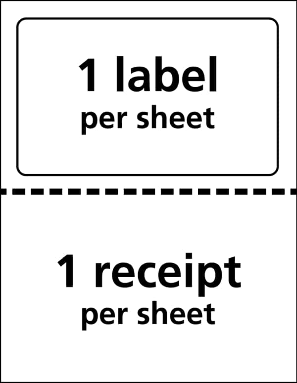 Avery Shipping Labels Paper Receipts 5-1/16" x 7-5/8", 500 Labels ...
