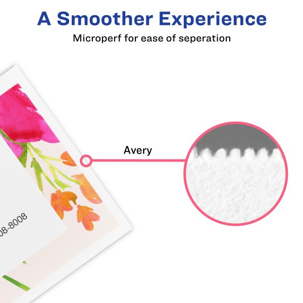 Avery® Gold Border Place Cards with Sure Feed® Technology, 1-7/16" x 3 ...